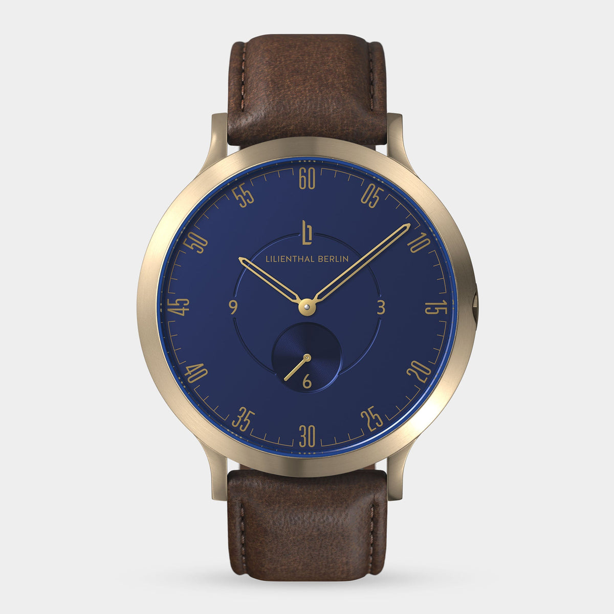 Lilienthal 1 Gold Blue Leather Brown – Lilienthal Berlin - North America